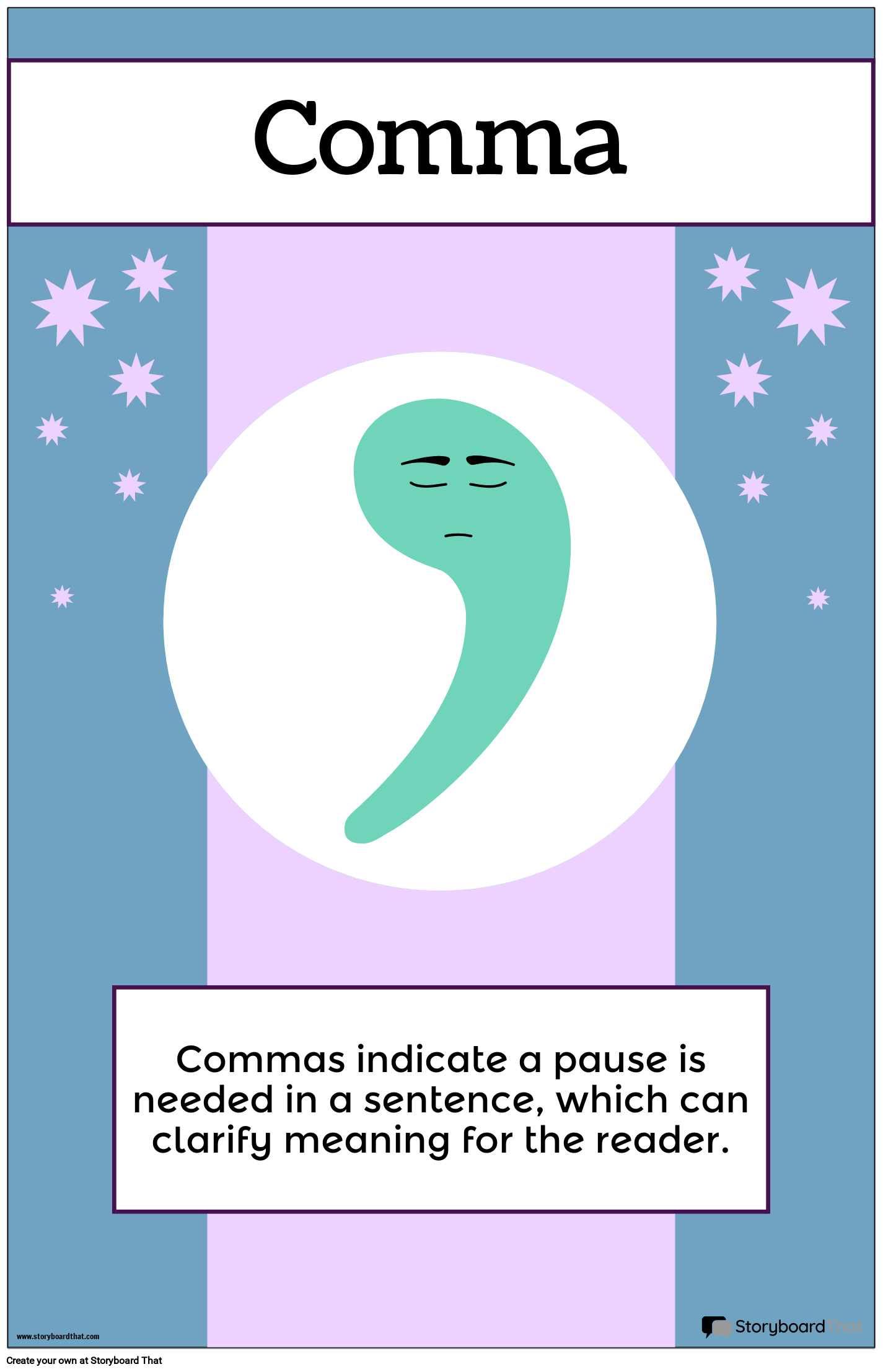 Comma Example Storyboard by kristen