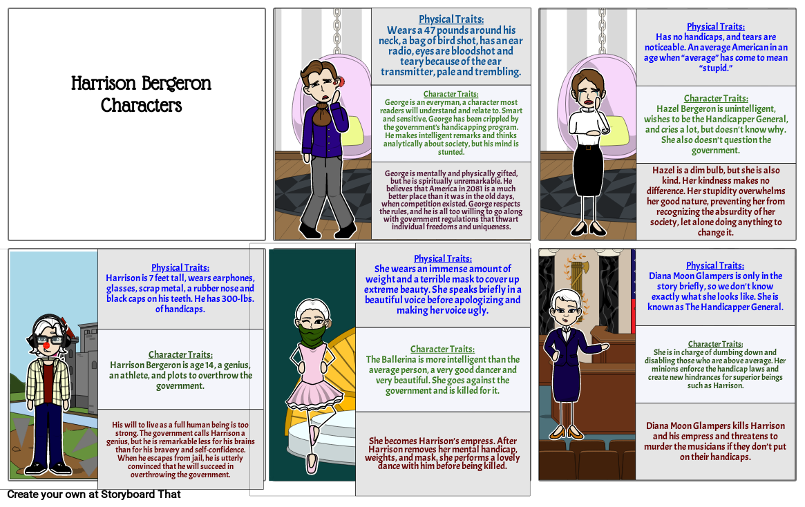 Harrison Bergeron Storyboard By Kristin82439