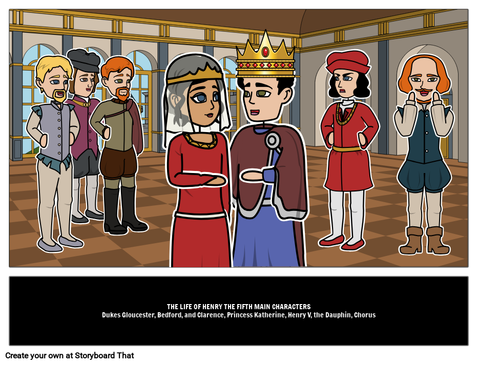 The Life of Henry the Fifth Main Characters Storyboard