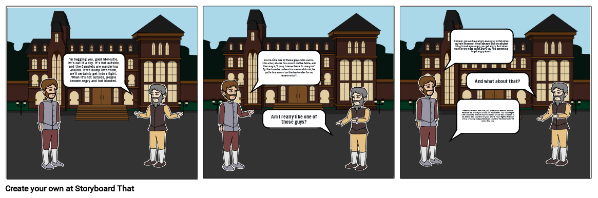 Romeo and Juliet- Act 3 scene 1 Storyboard by kymbrooks9