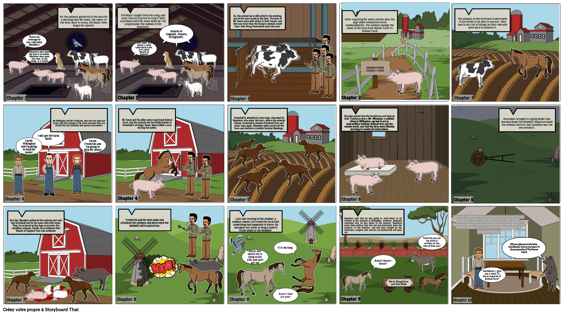 Animal Farm Storyboard By L f 2