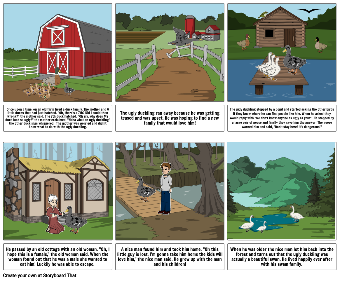 The Ugly Duckling Storyboard par lana94864