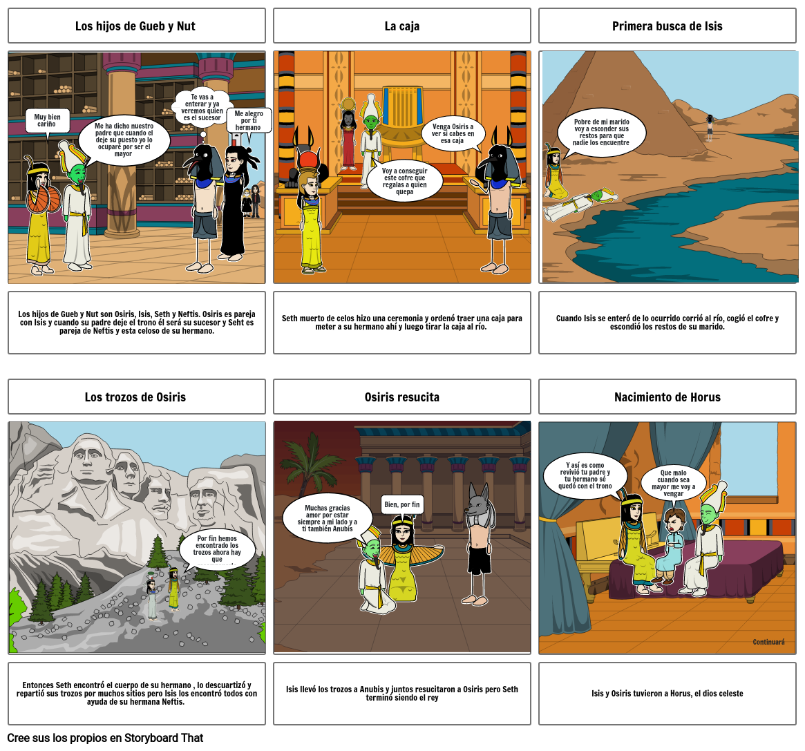 Isis y Osiris Storyboard by lauraguijarro