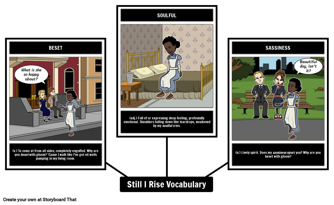 Still I Rise Vocabulary Storyboard by lauren
