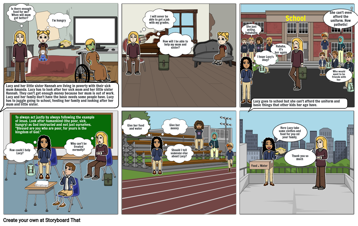Religion Assessment Comic Strip Poverty Storyboard