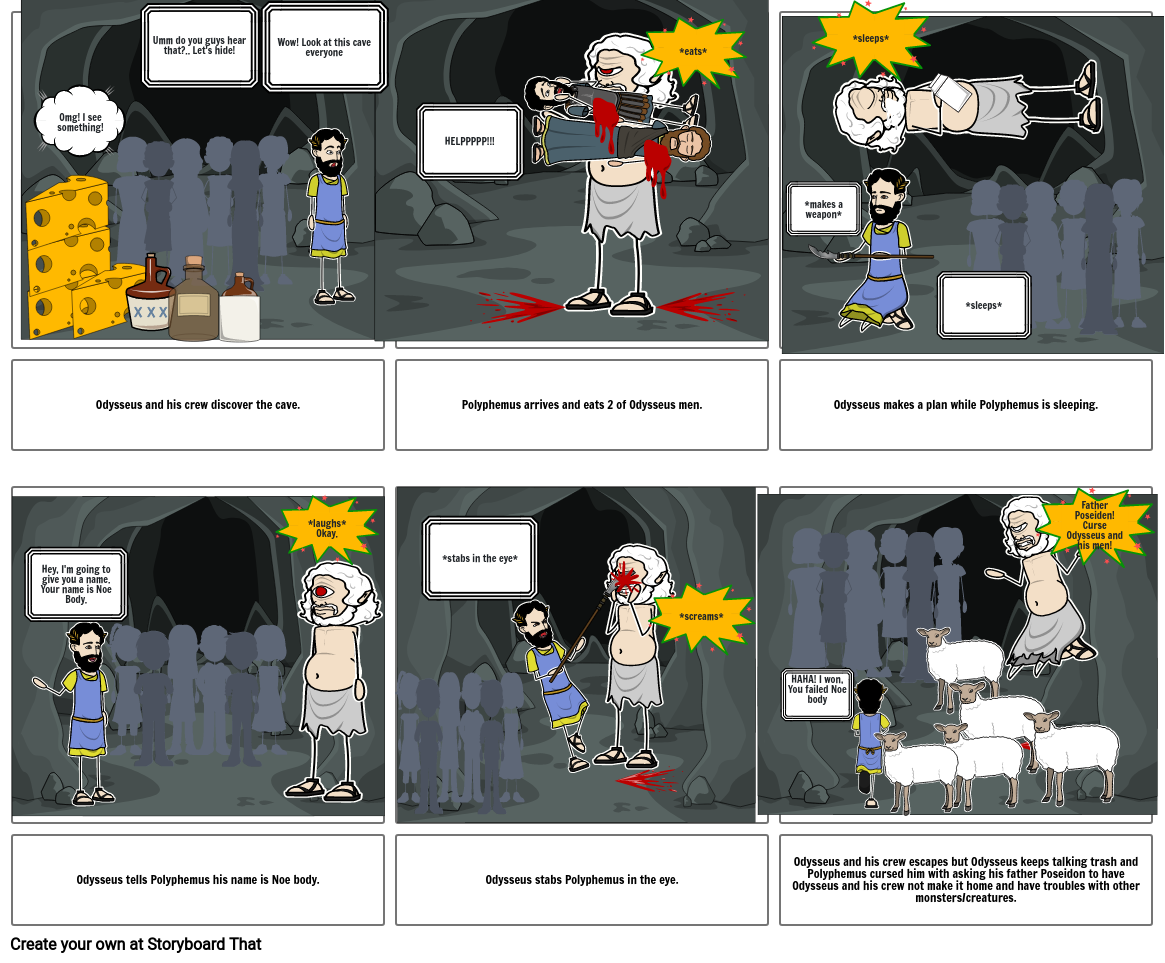 Odyssey Comic Strip Storyboard by lc22313