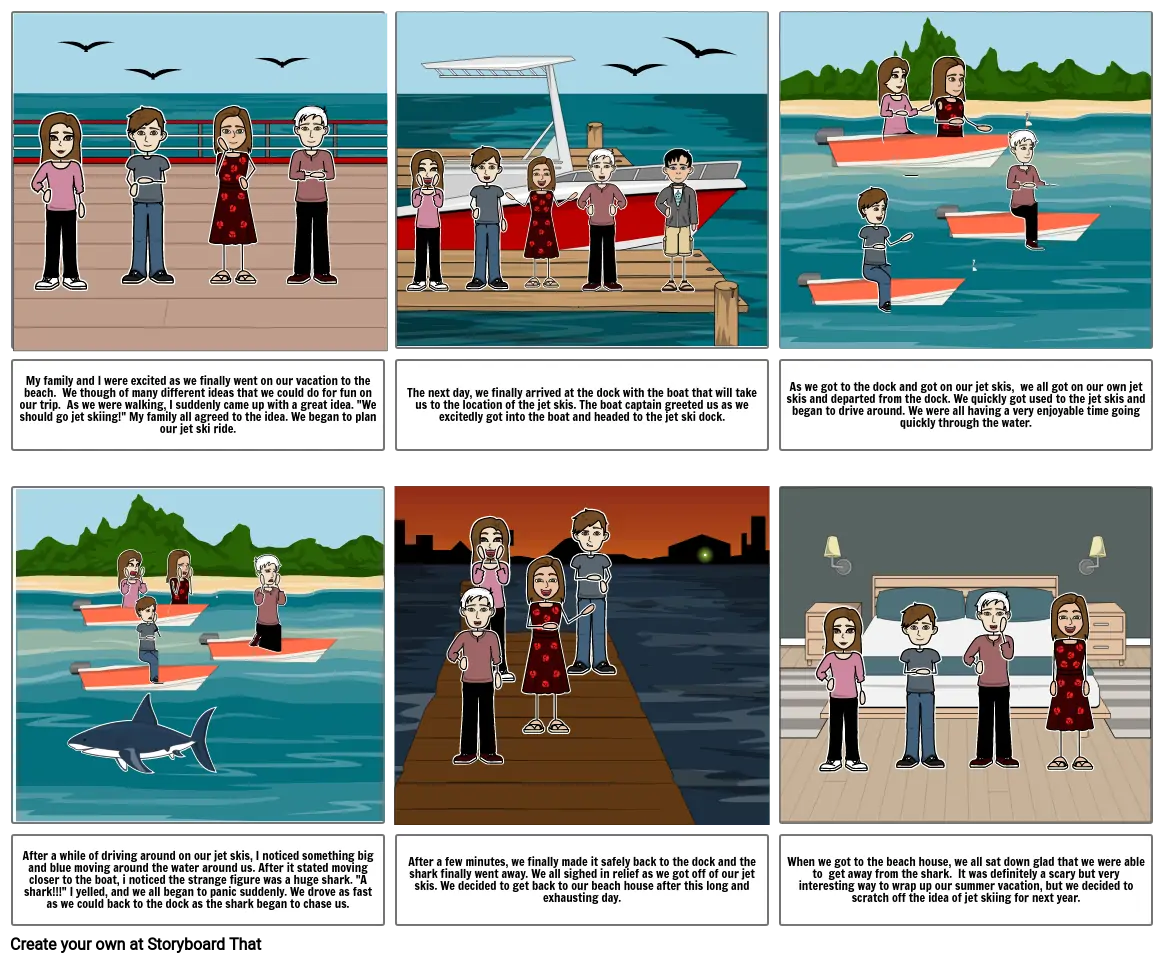 The Jet Ski Ride Storyboard por ldermo27