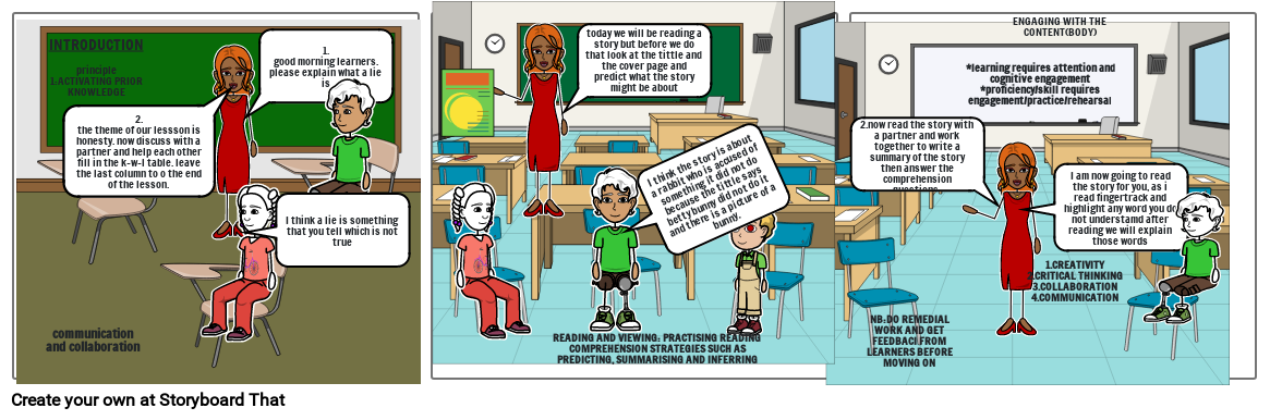 reading and viewing lesson Storyboard by lebohangphungwayo