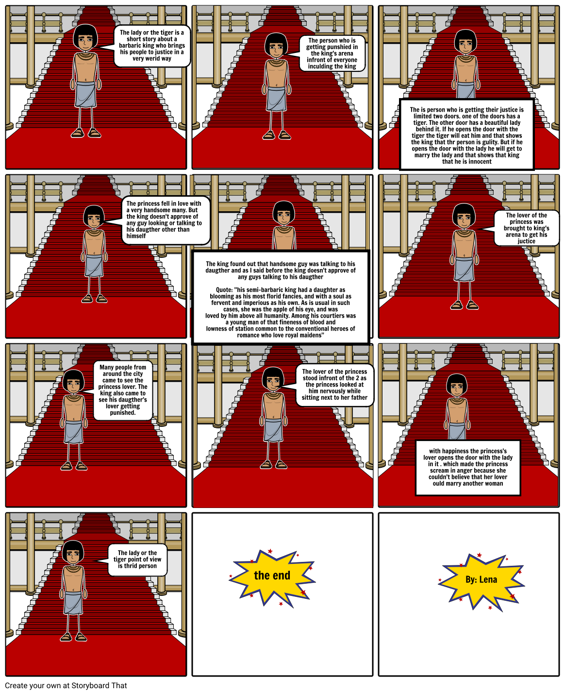 the lady or the tiger Storyboard by lenafadul