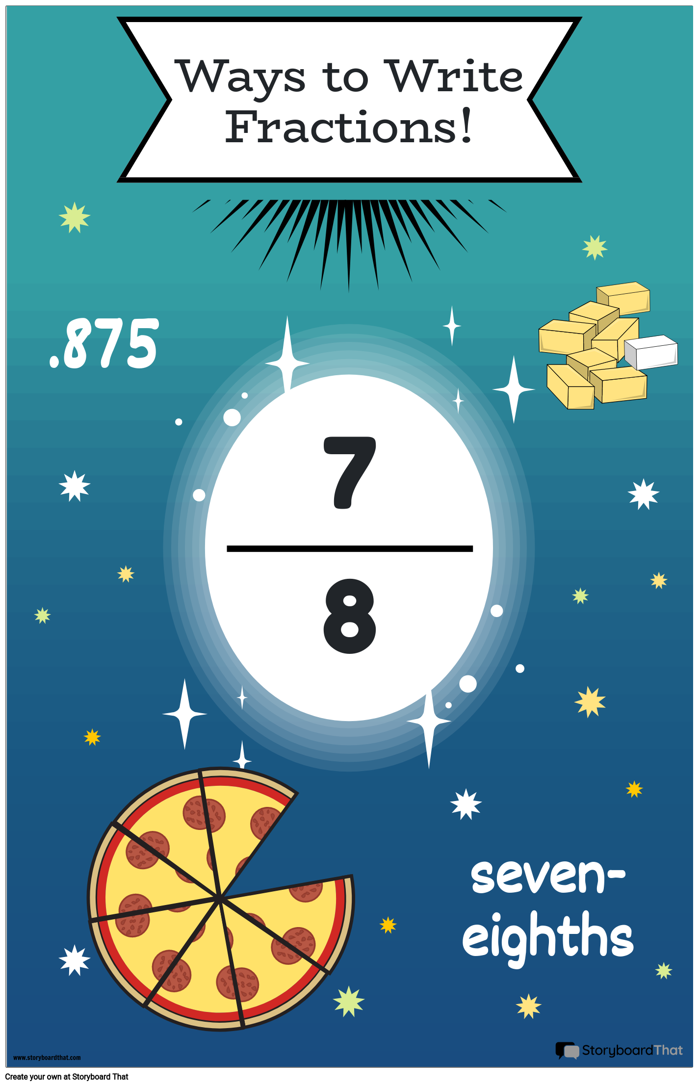 Fractions Poster Storyboard by liane