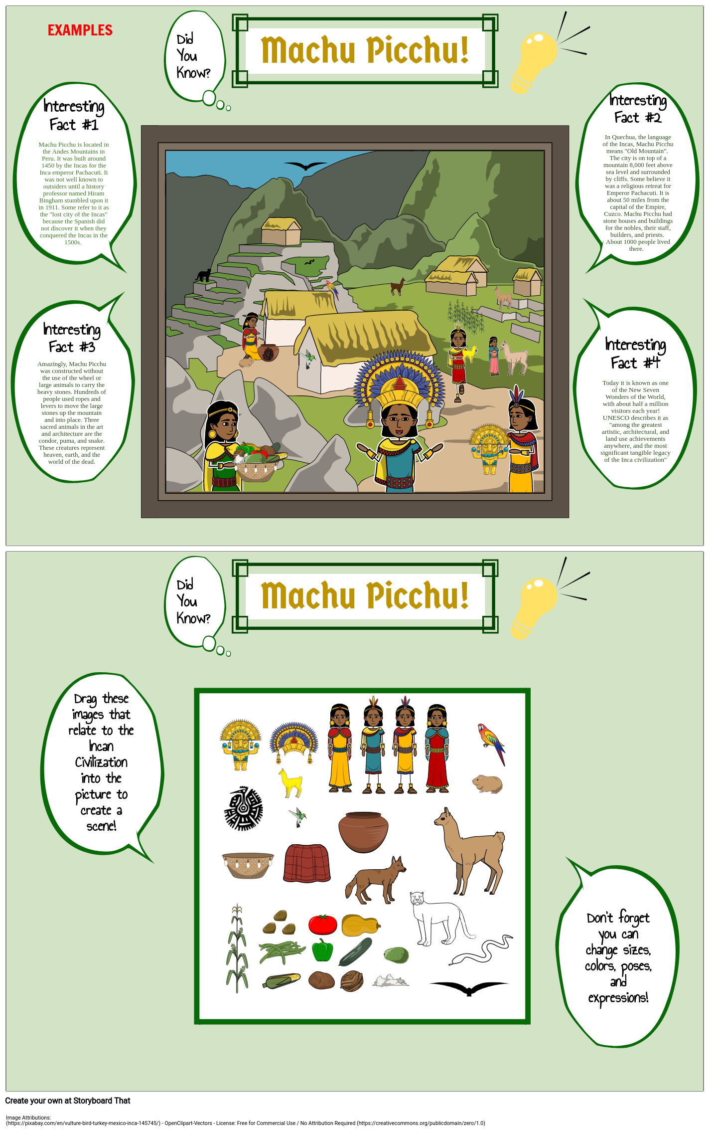 Inca: Did You Know? Poster - Machu Picchu Storyboard