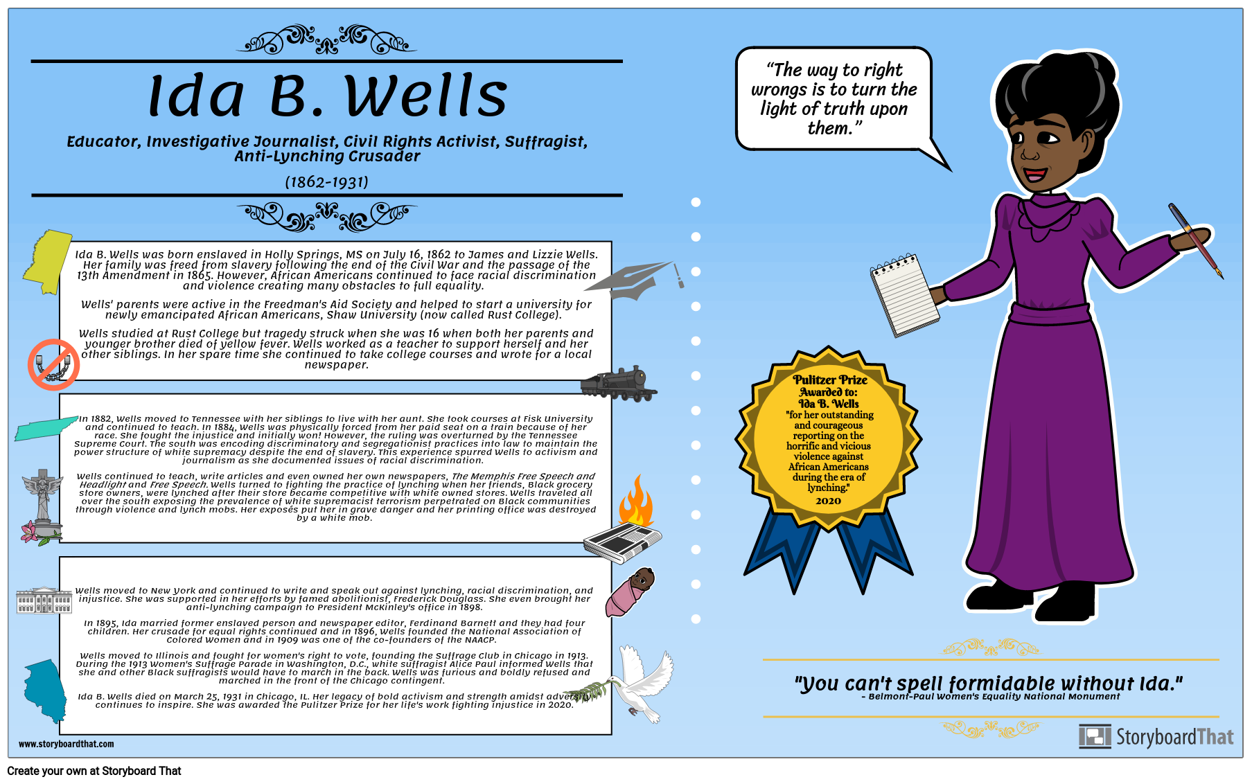 Stamped Biography Poster Storyboard by liane