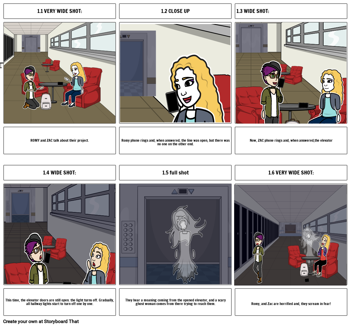 ELEVATOR GAME Storyboard by lida1311