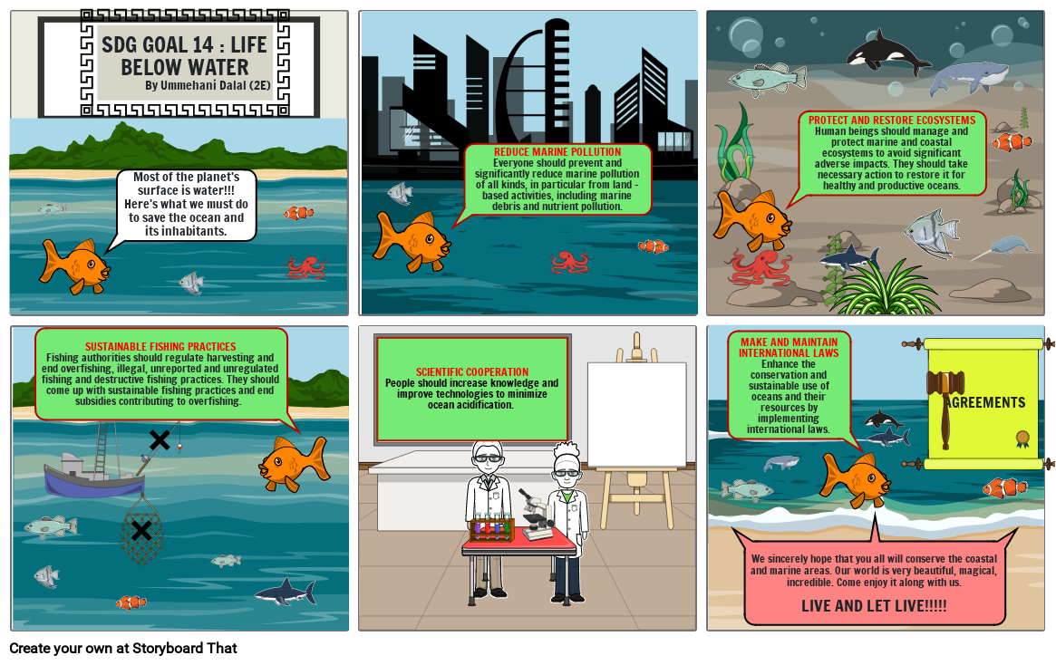 life below water Storyboard por lisaaaa