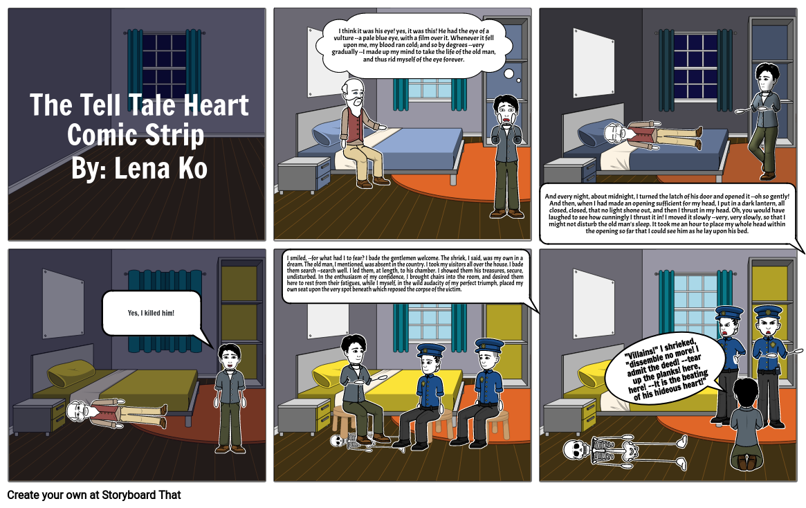 Tell-Tale Heart Comic Strip Activity - Lena Ko