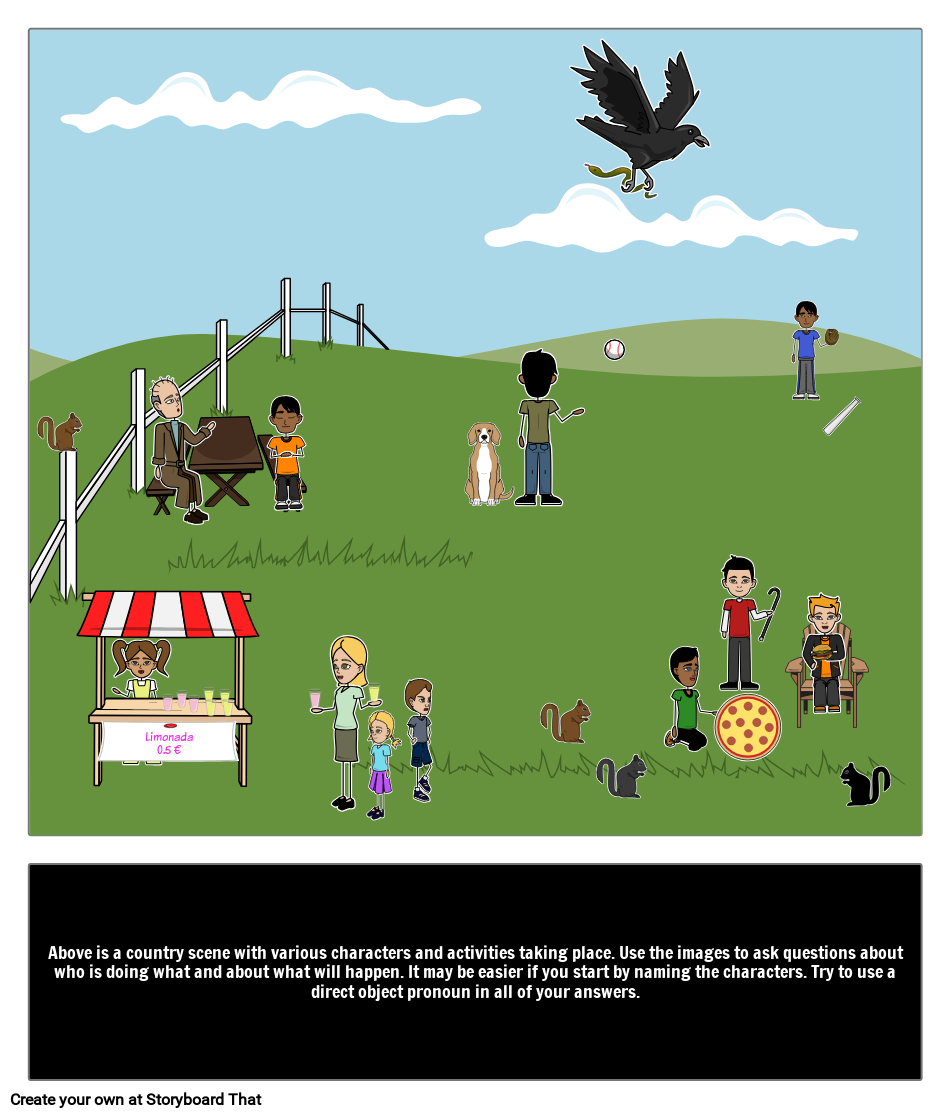 Direct Object Pronouns: Oral Practice Storyboard