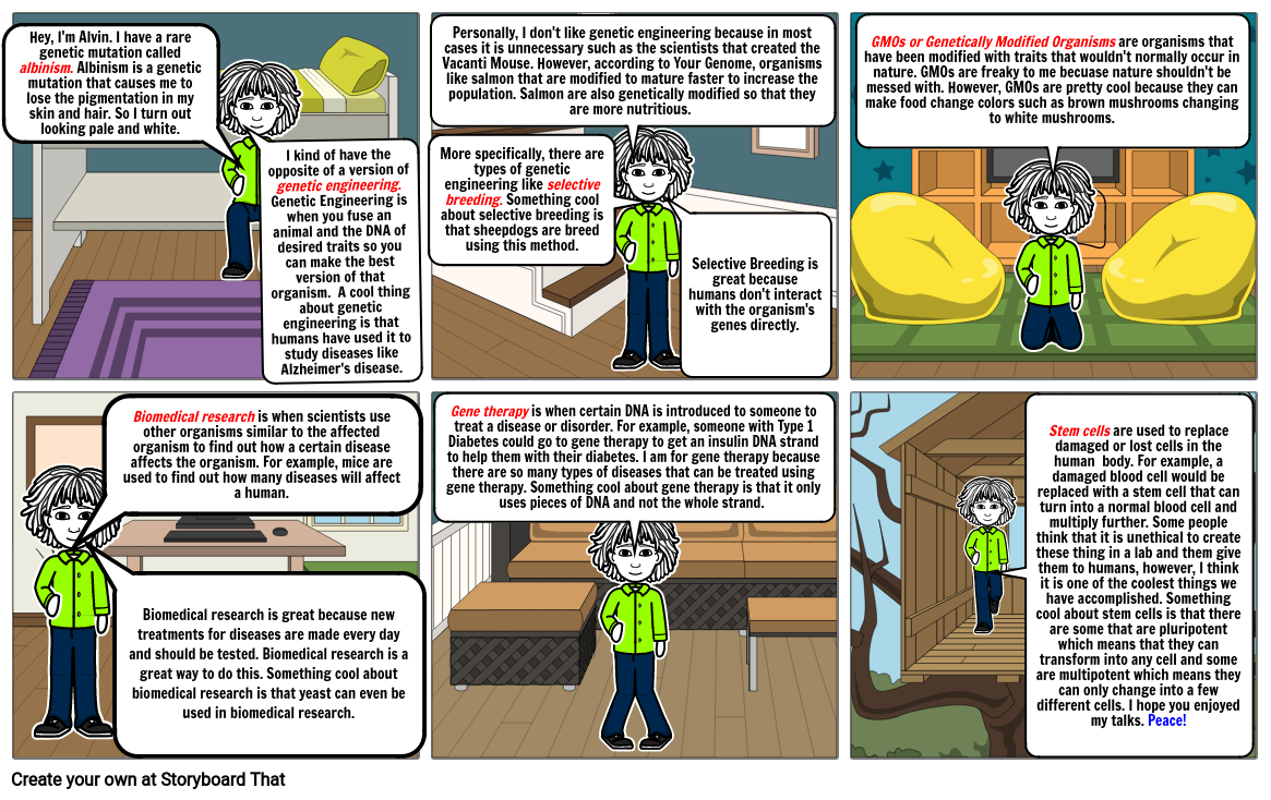Science Genetic Engineering Project Storyboard