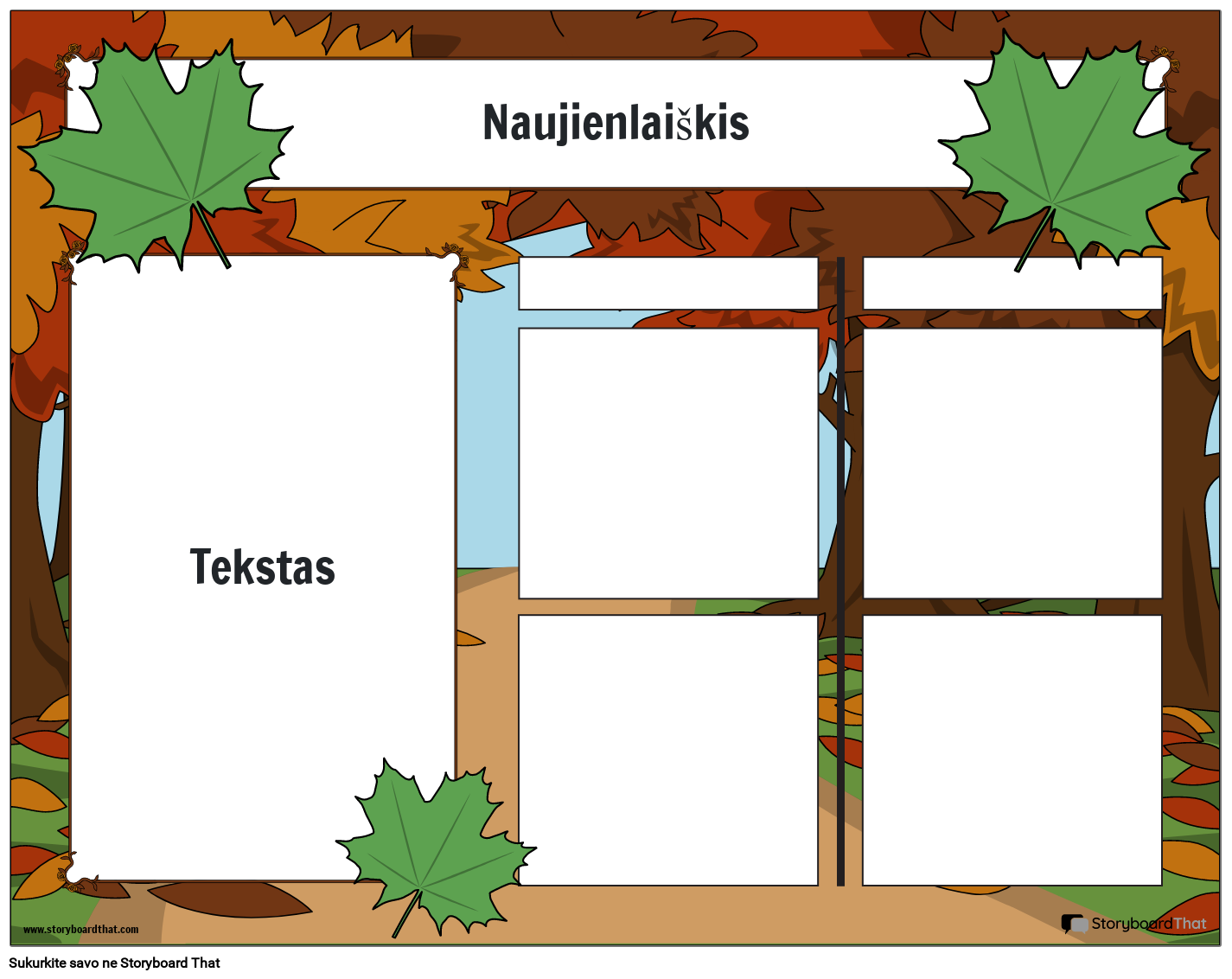5 Klasės Informacinis Biuletenis Storyboard par lt-examples