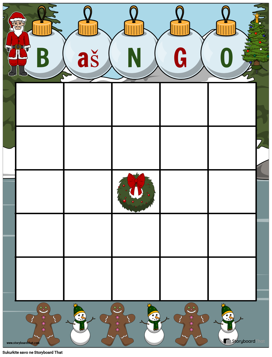 Bingo Žaidimas Kalėdoms Storyboard por lt-examples