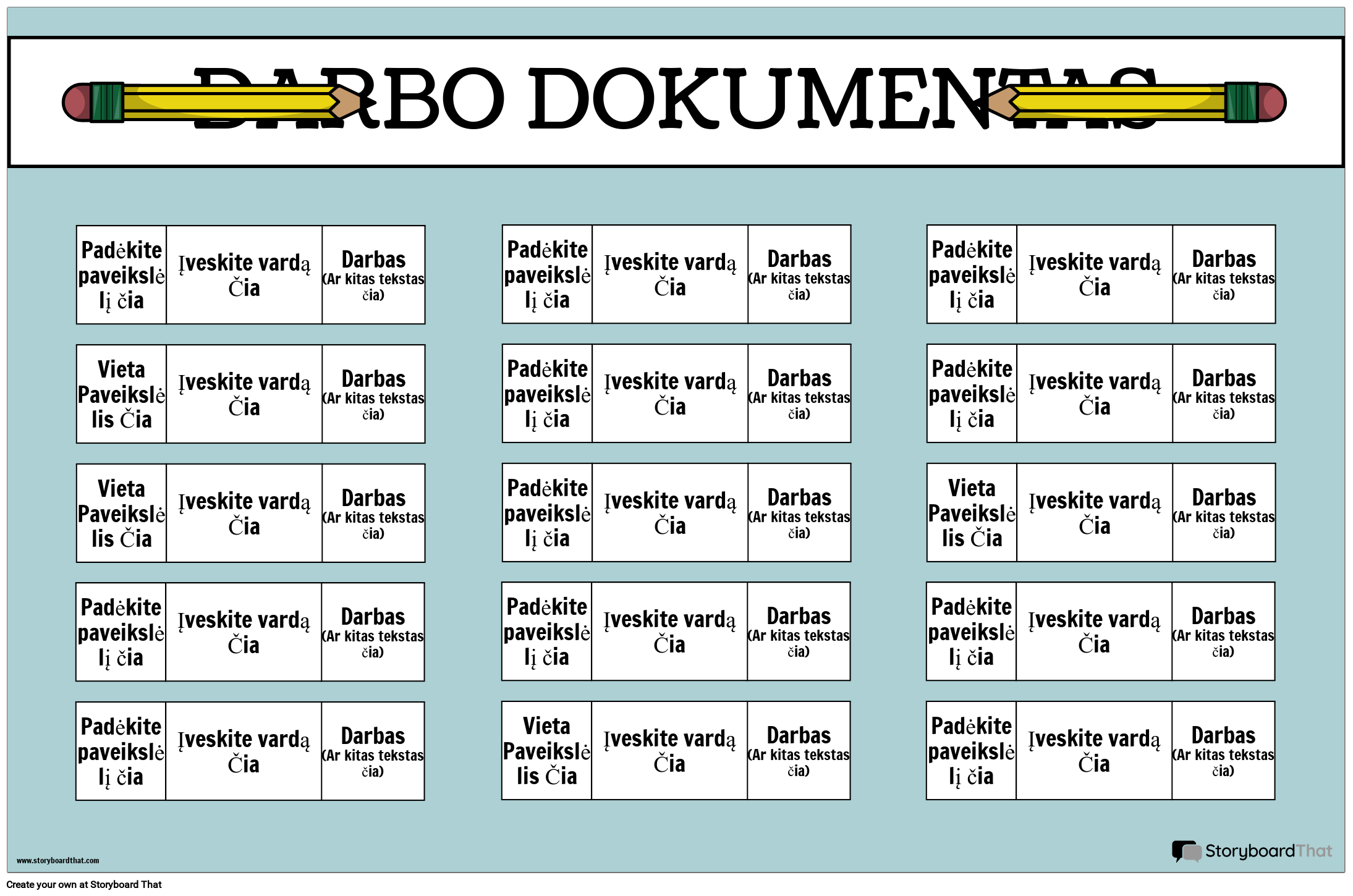 Darbo Grafikas Storyboard por lt-examples