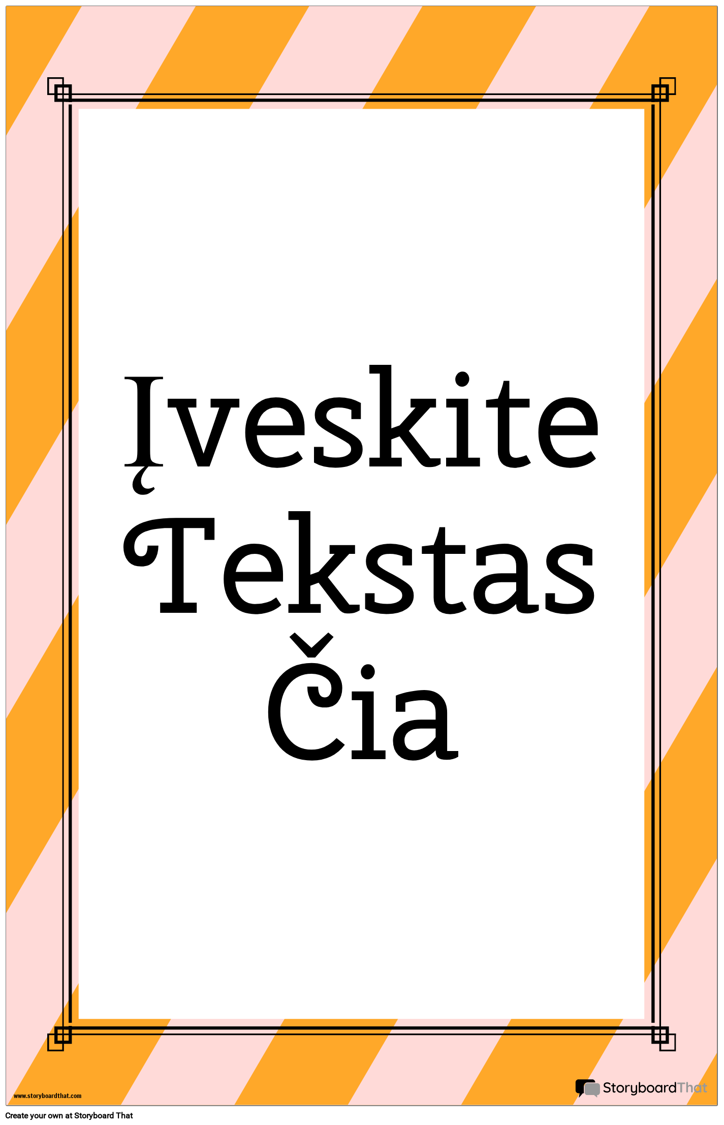 Dryžuotas Vertikalus Citatos Plakatas Storyboard