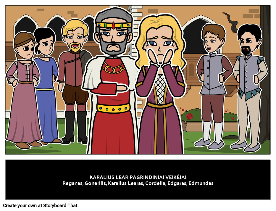 Karaliaus Learo Pagrindiniai Simboliai Storyboard