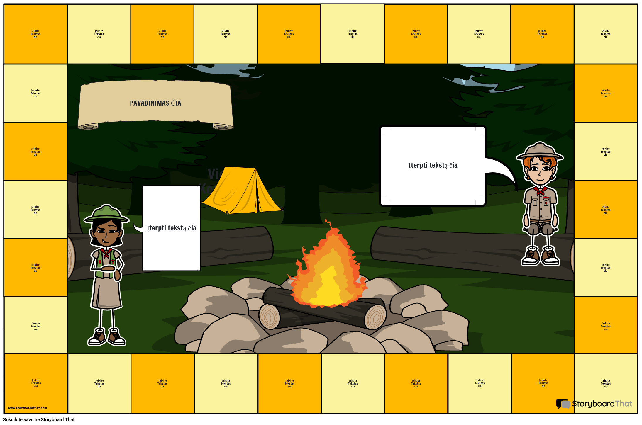 Kempingo Teminis Stalo Žaidimas Storyboard por lt-examples