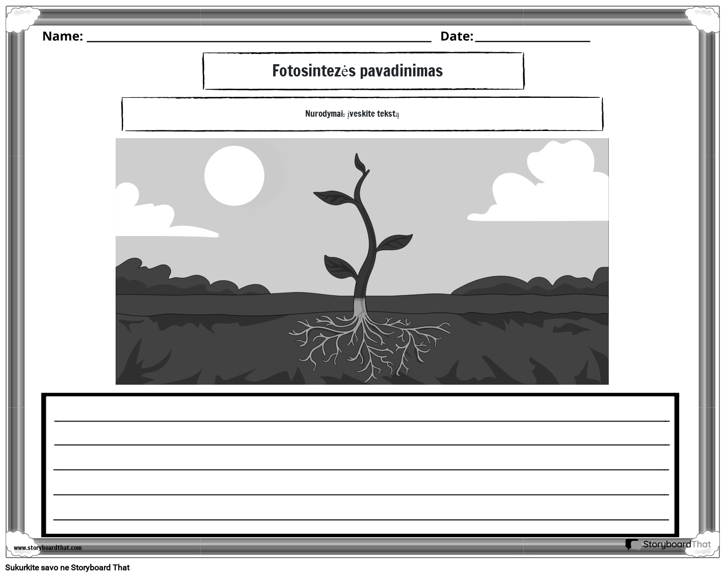 kraštovaizdžio nuotrauka bw1 Storyboard par lt-examples