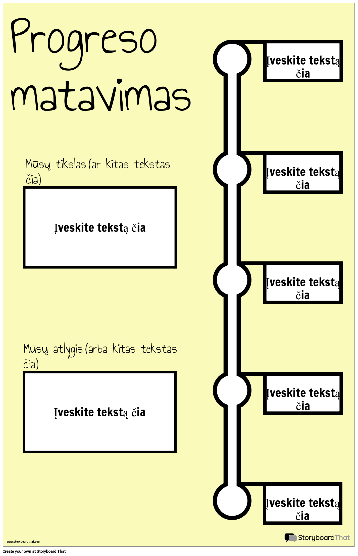 Matavimo Pažangos Plakatas Storyboard por lt-examples