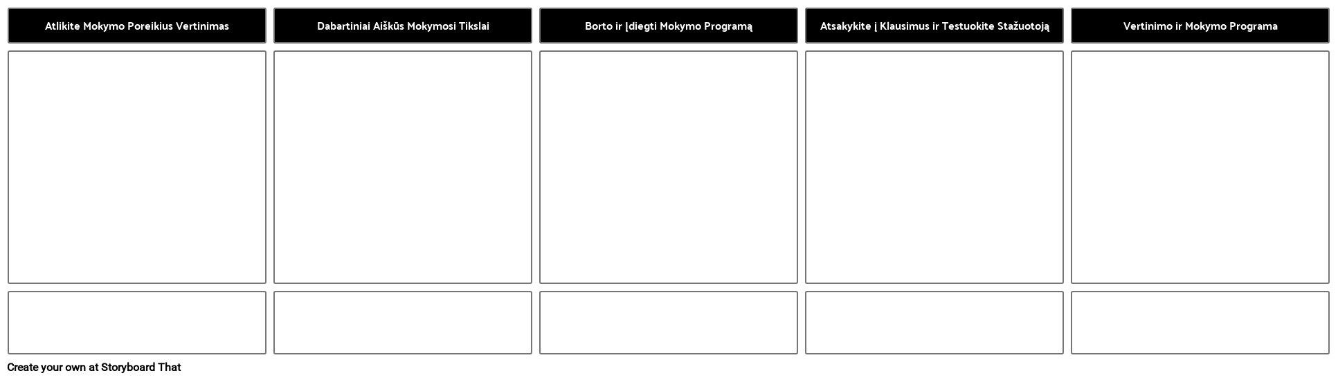Mokymo Programos Šablonas Storyboard by lt-examples