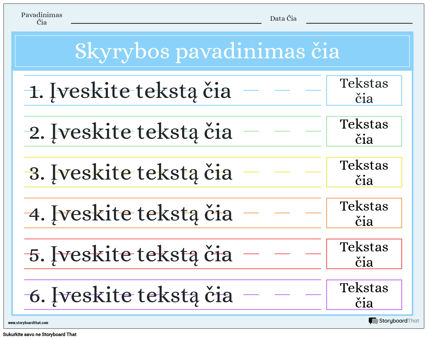 Naujas Kurti Puslapio Skyrybos Šabloną 1 Storyboard
