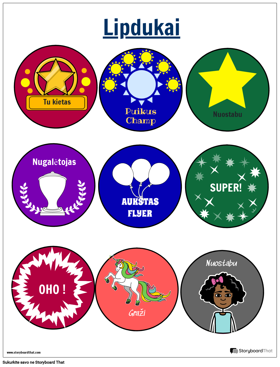 Padėkos Lipdukai القصة المصورة من قبل lt-examples