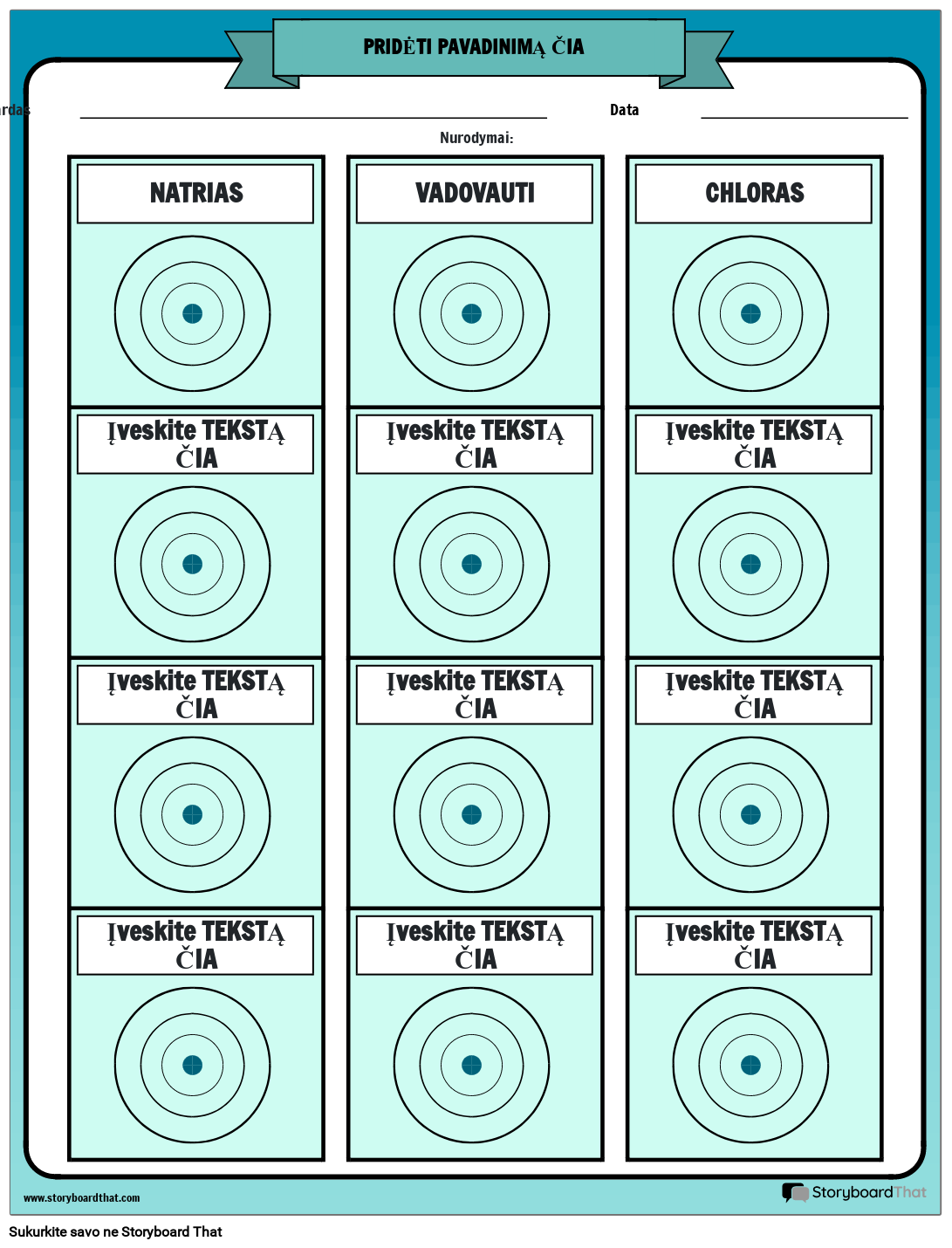 Piešimo Atomai Darbalapis Storyboard von lt-examples