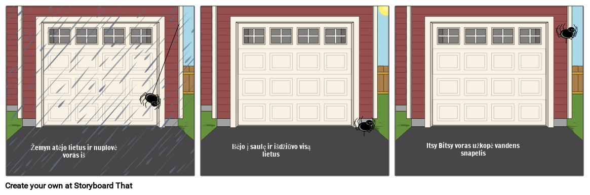 PME Pavyzdys - Itsy Bitsy Voras Storyboard por lt-examples