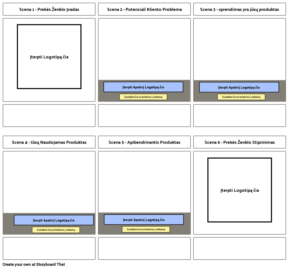 Prekinis Ženklas Reinforcer - Šablonas Storyboard