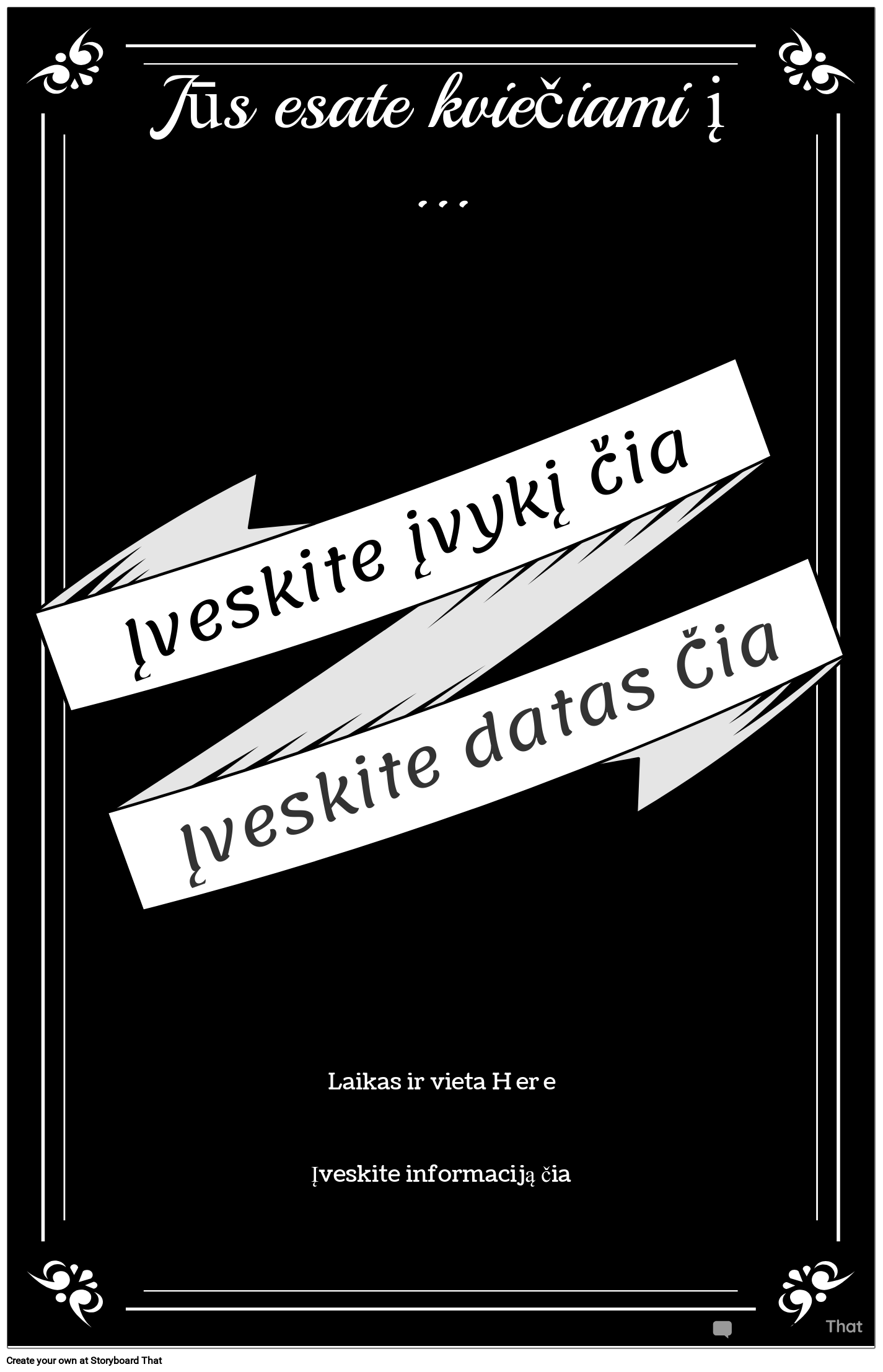 Renginio Plakatas 2 Storyboard by lt-examples