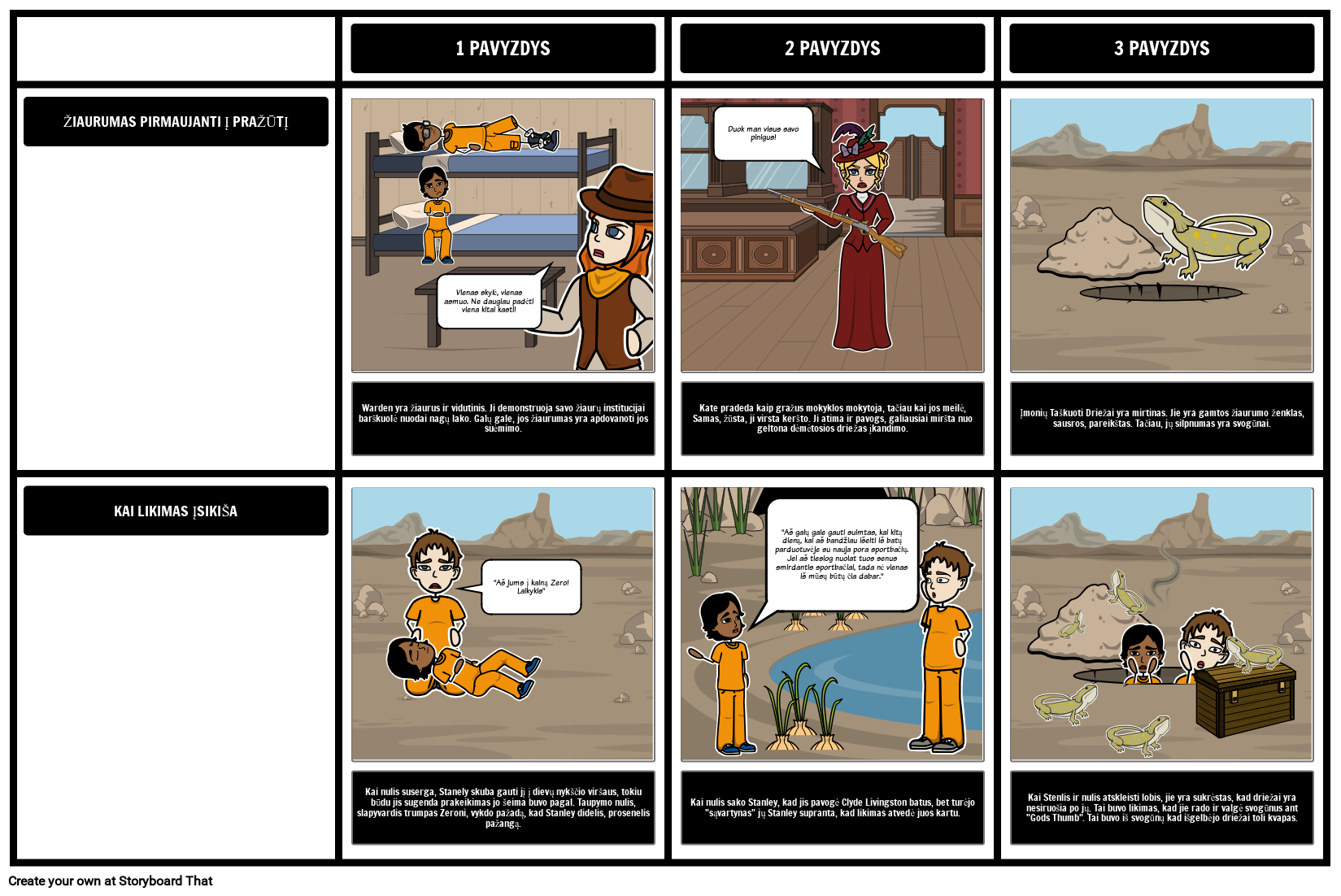 Skylės - Tema Storyboard par lt-examples