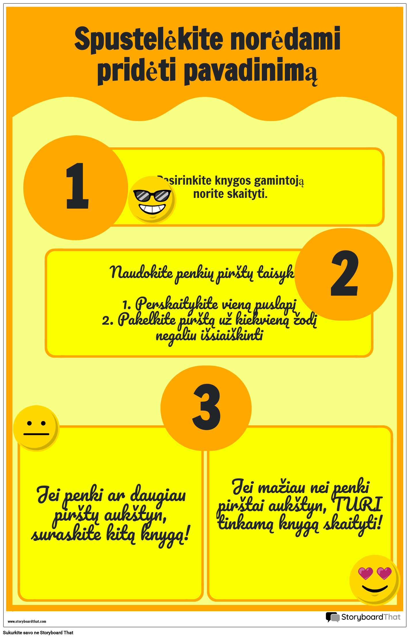 Tiesiog Tinkamos Knygos Plakatas Storyboard by lt-examples