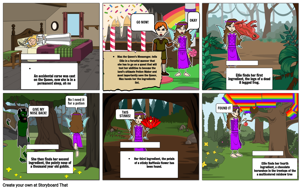My Fantasy Story 1 Storyboard By Luckychloe123