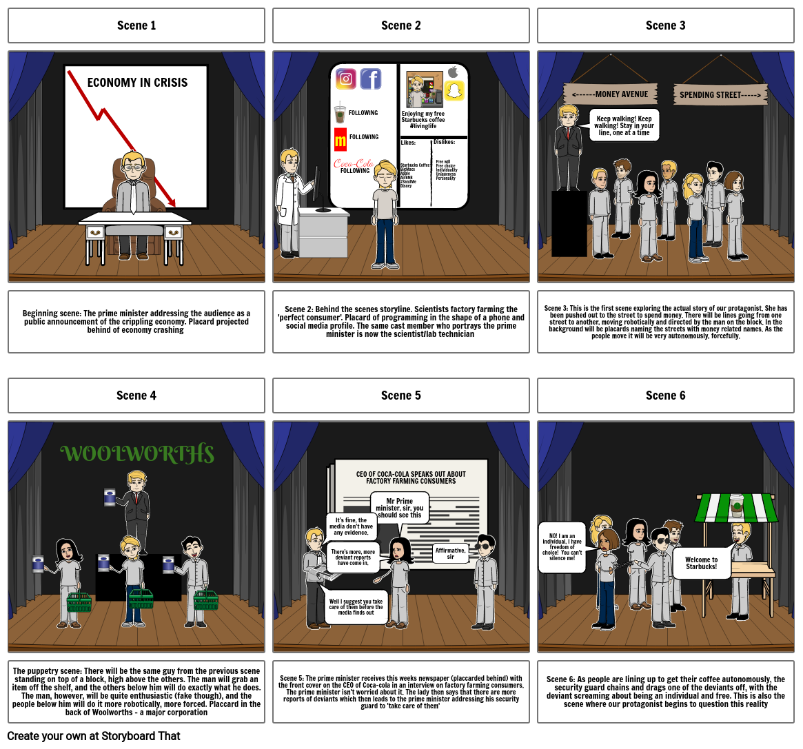 Drama Storyboard Storyboard by lucymac1