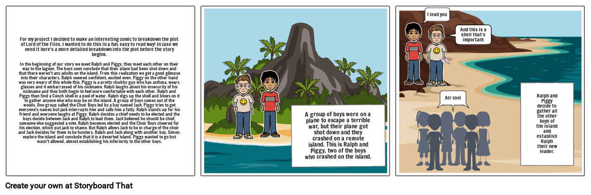 Lord of the Flies Storyboard by luvsosa
