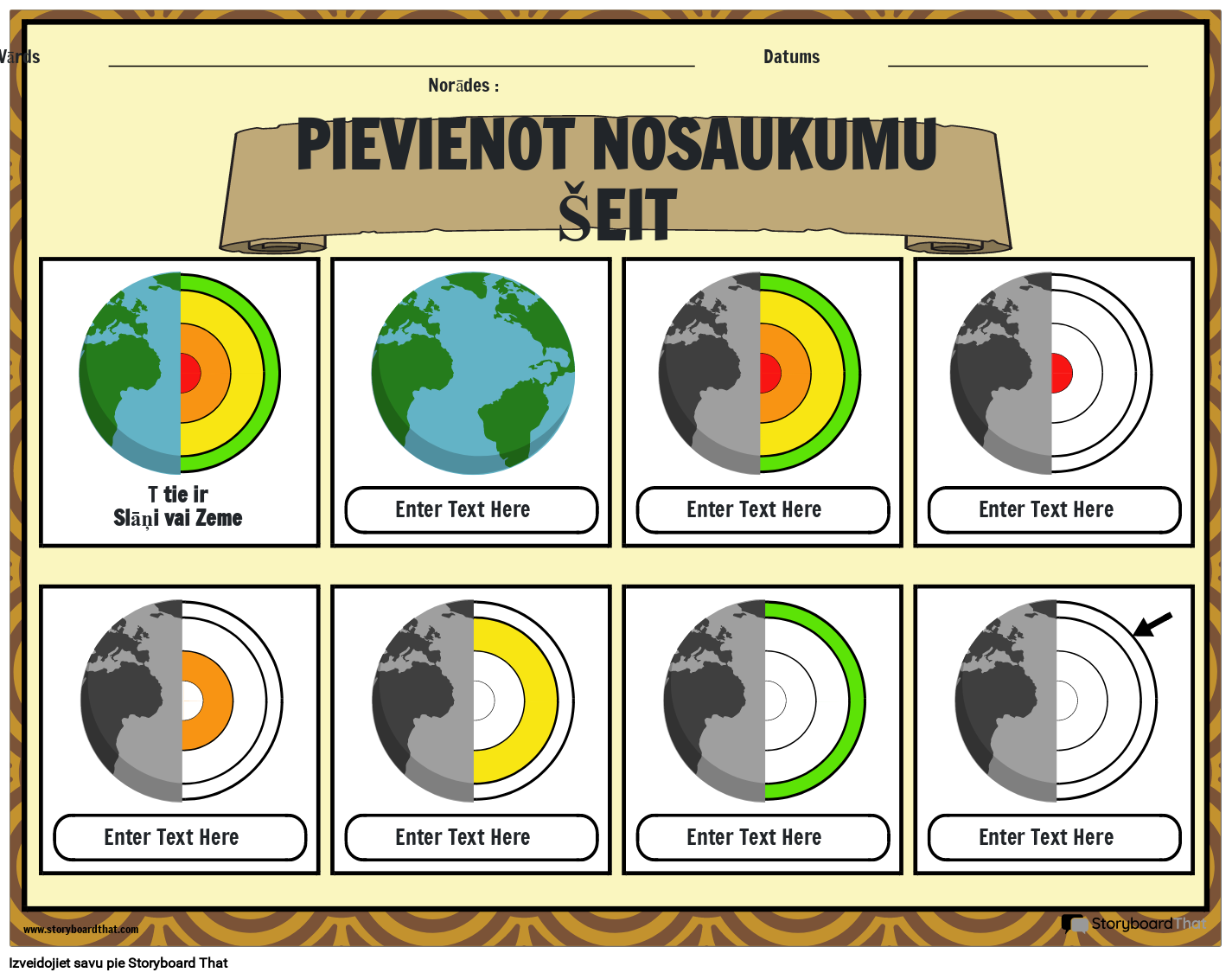 Apzīmējiet Zemes Slāņus Storyboard por lv-examples