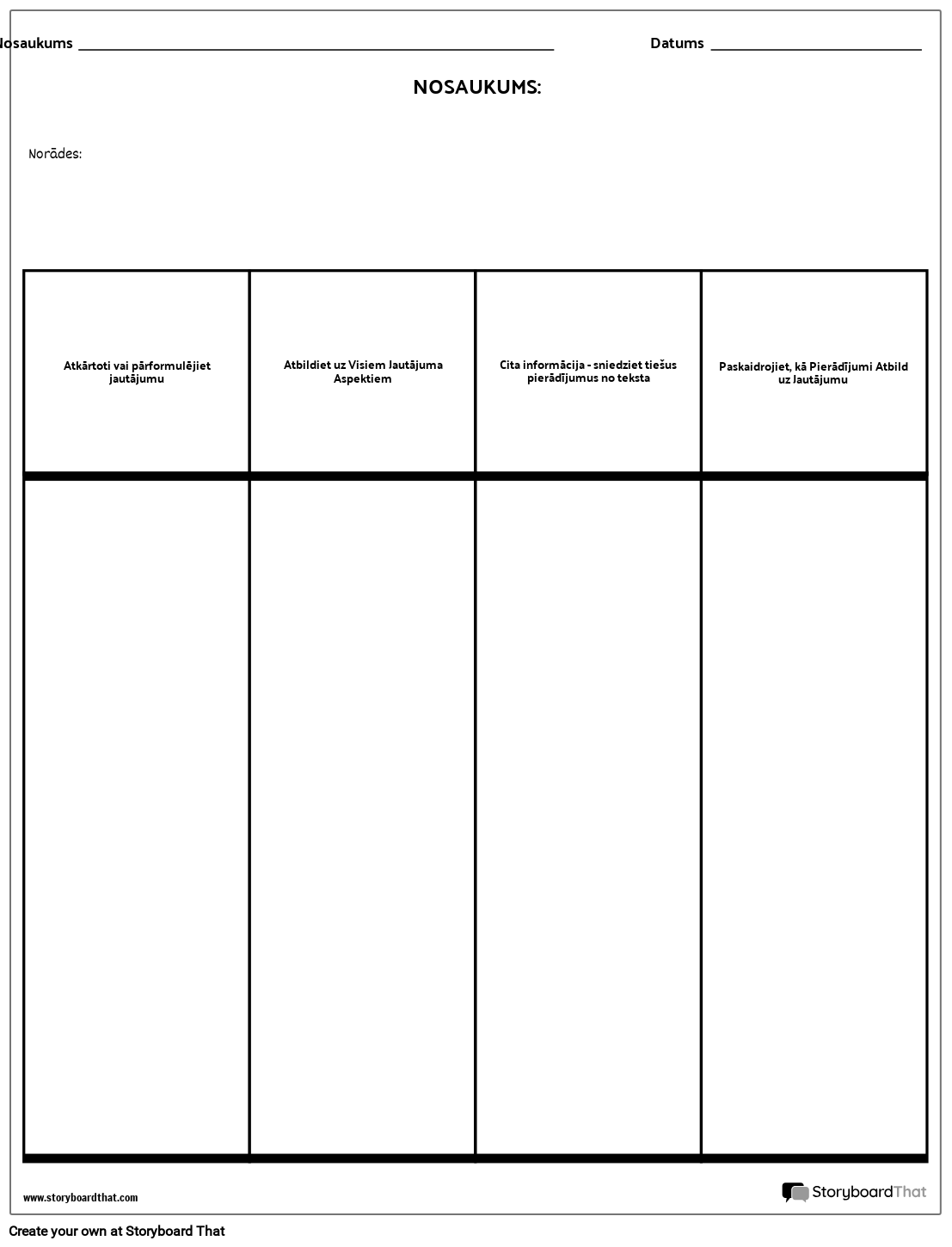 Atvērt Atbildes Kolonnas Storyboard par lv-examples