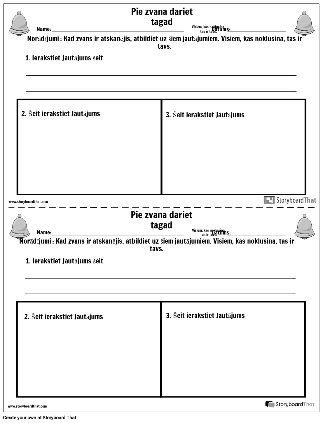 Bell Ringer Storyboard av lv-examples