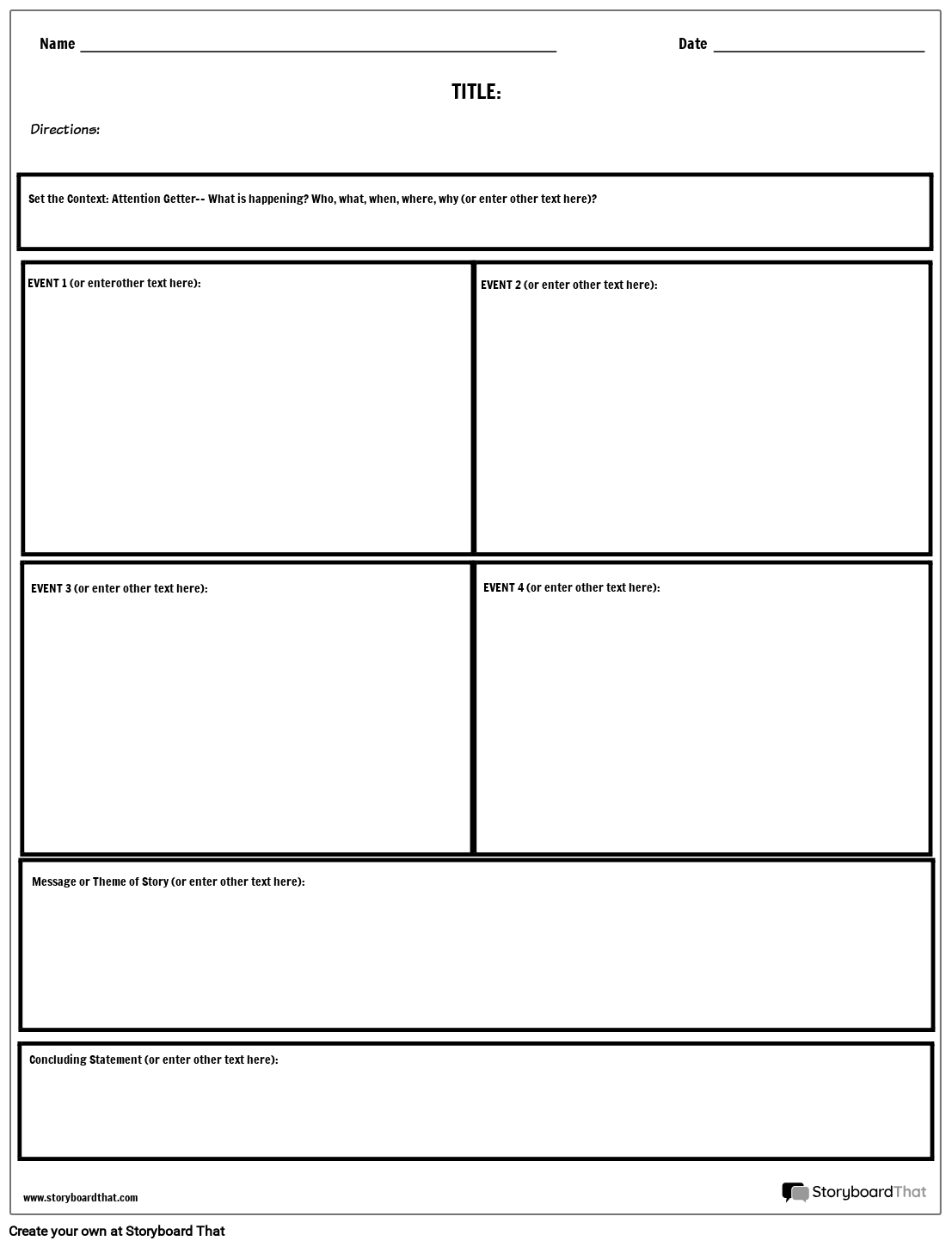 Comic Boxes Storyboard par lv-examples