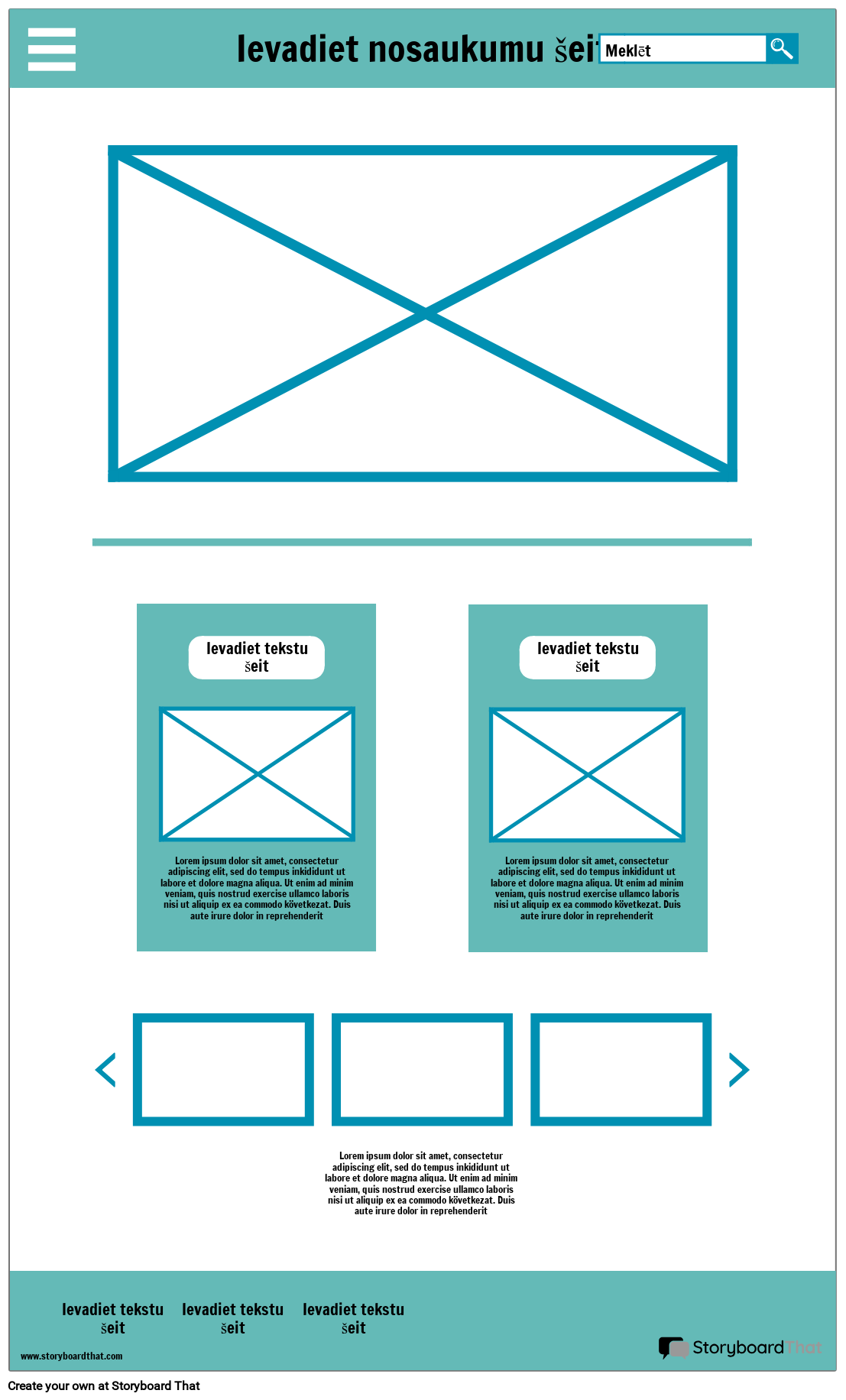 Diagramma Wireframe 3 القصة المصورة من قبل Lv Examples