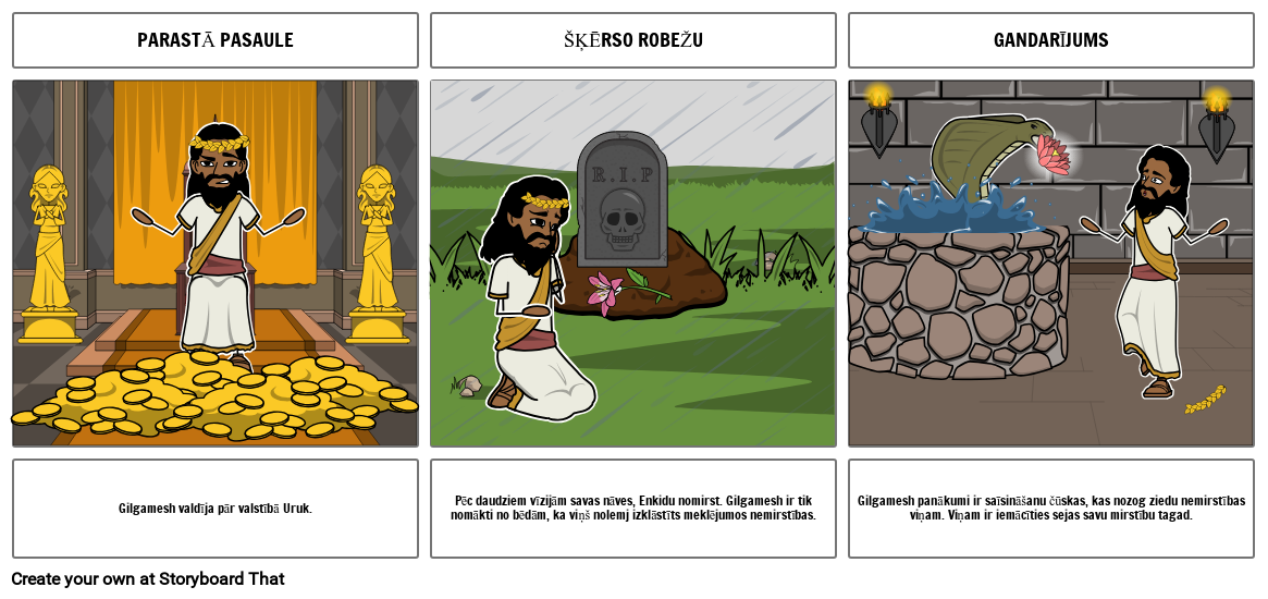 Epic of Gilgamesh Example Storyboard by lv-examples