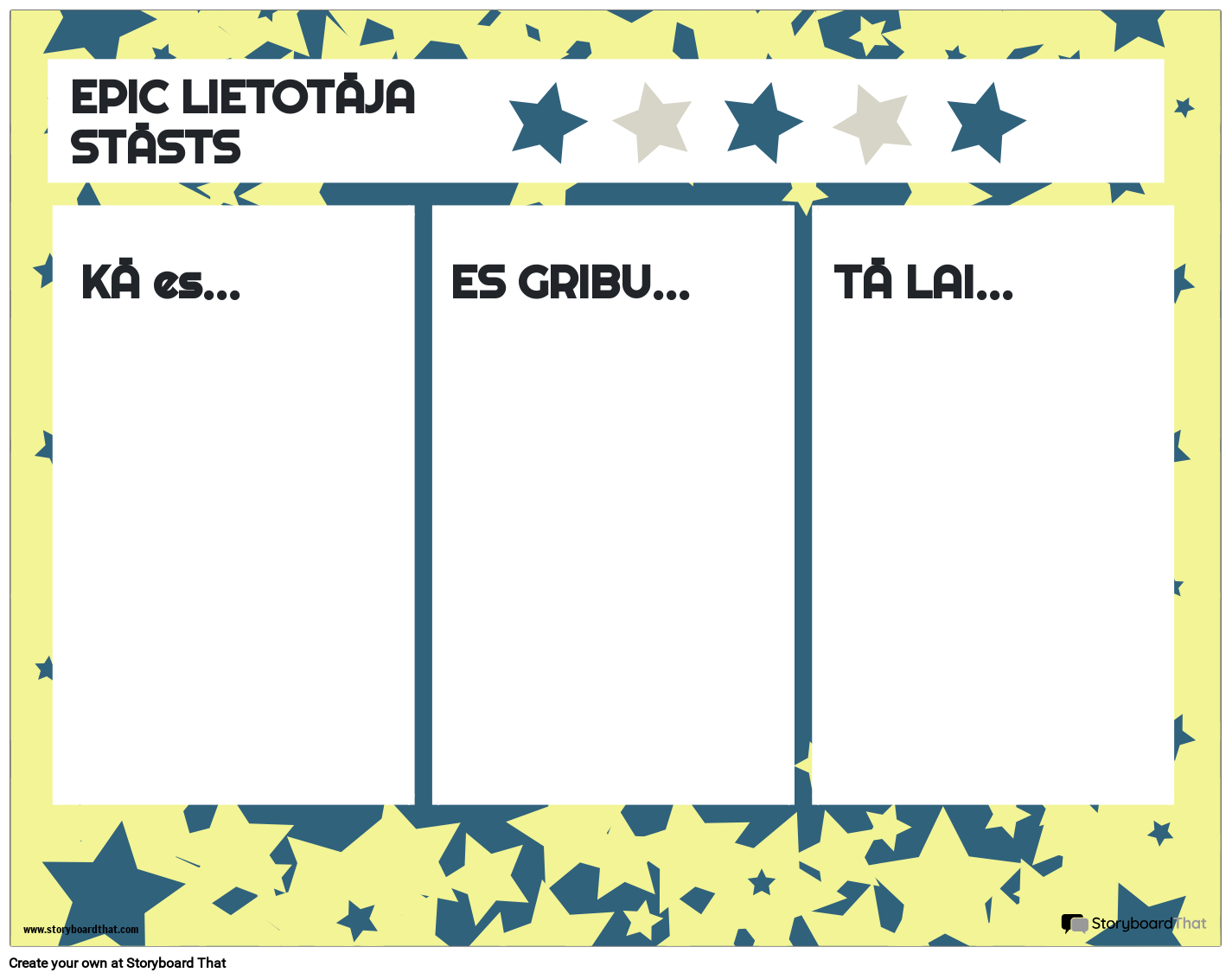 Episkais Lietotājs 2 Storyboard par lv-examples