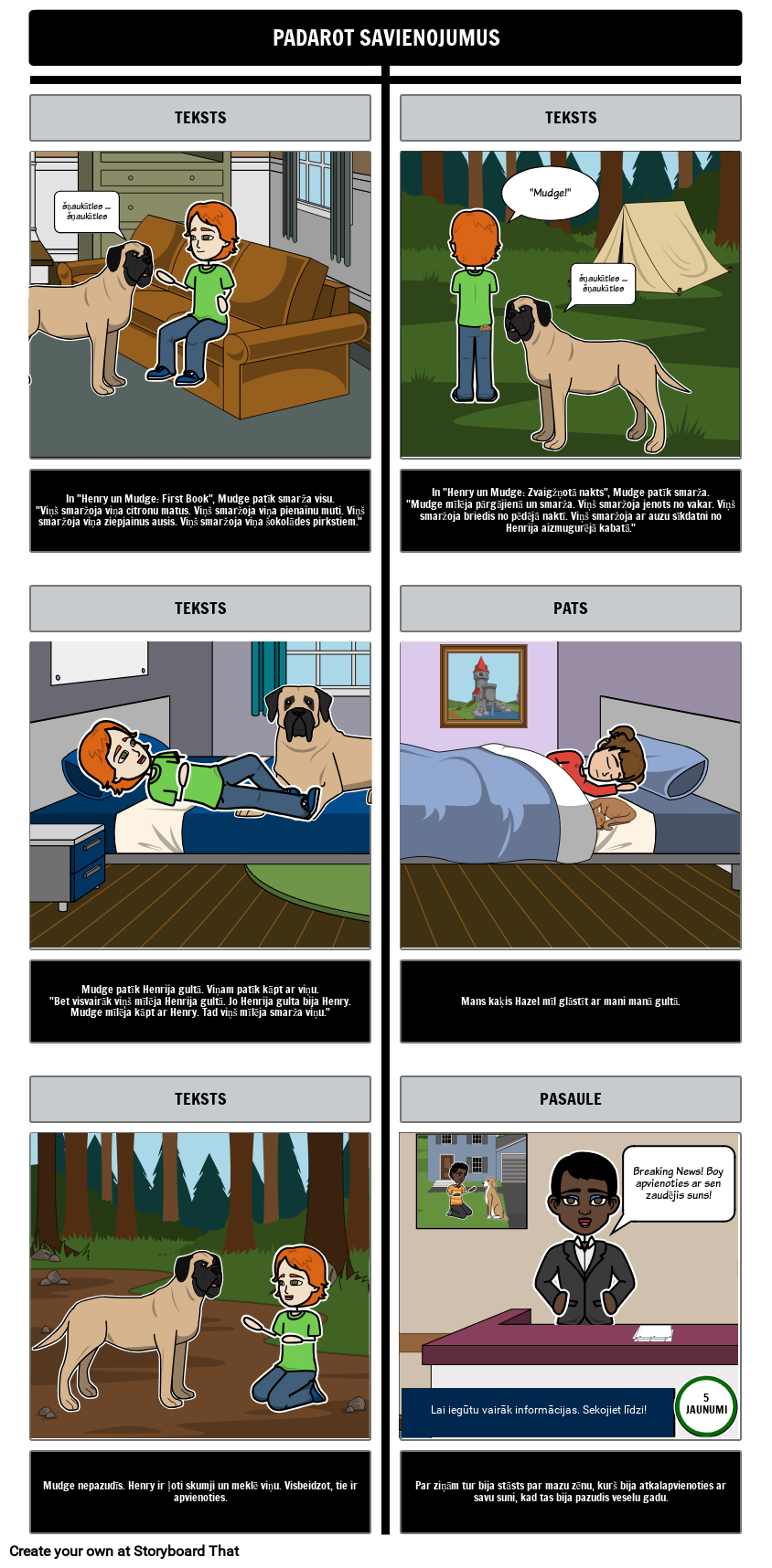 Henrijs un Mudge - Making Connections Storyboard