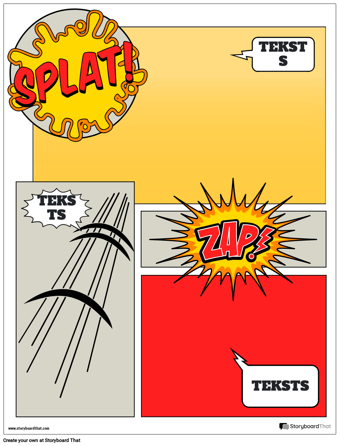 Komiksu 7. Lapa Storyboard par lv-examples